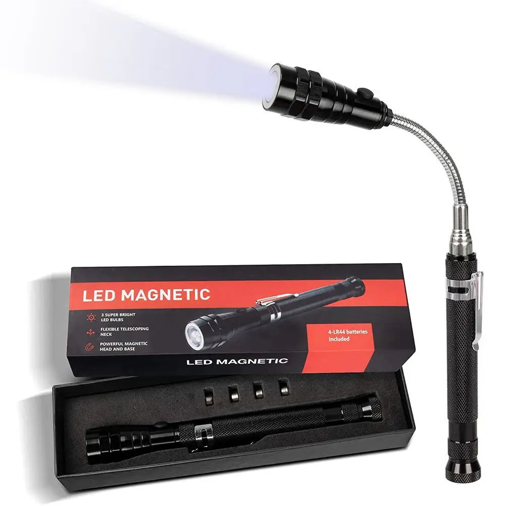 LED Magnetic Pickup Tool – Telescoping Flashlight with Extendable Neck ...